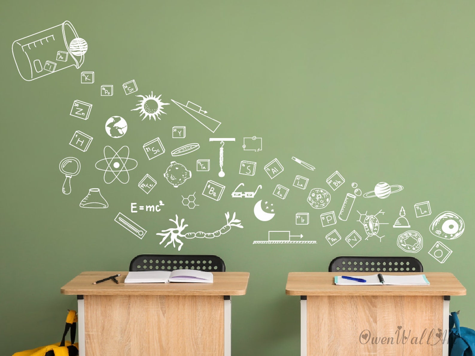 Science Wall Decal: Physics, Chemistry, Astronomy Classroom Decor - Etsy