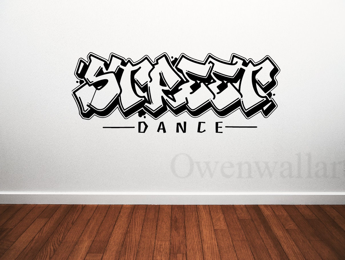 Calcomanía de baile, street dance sticker, Dancing Stuido Wall Decor ...