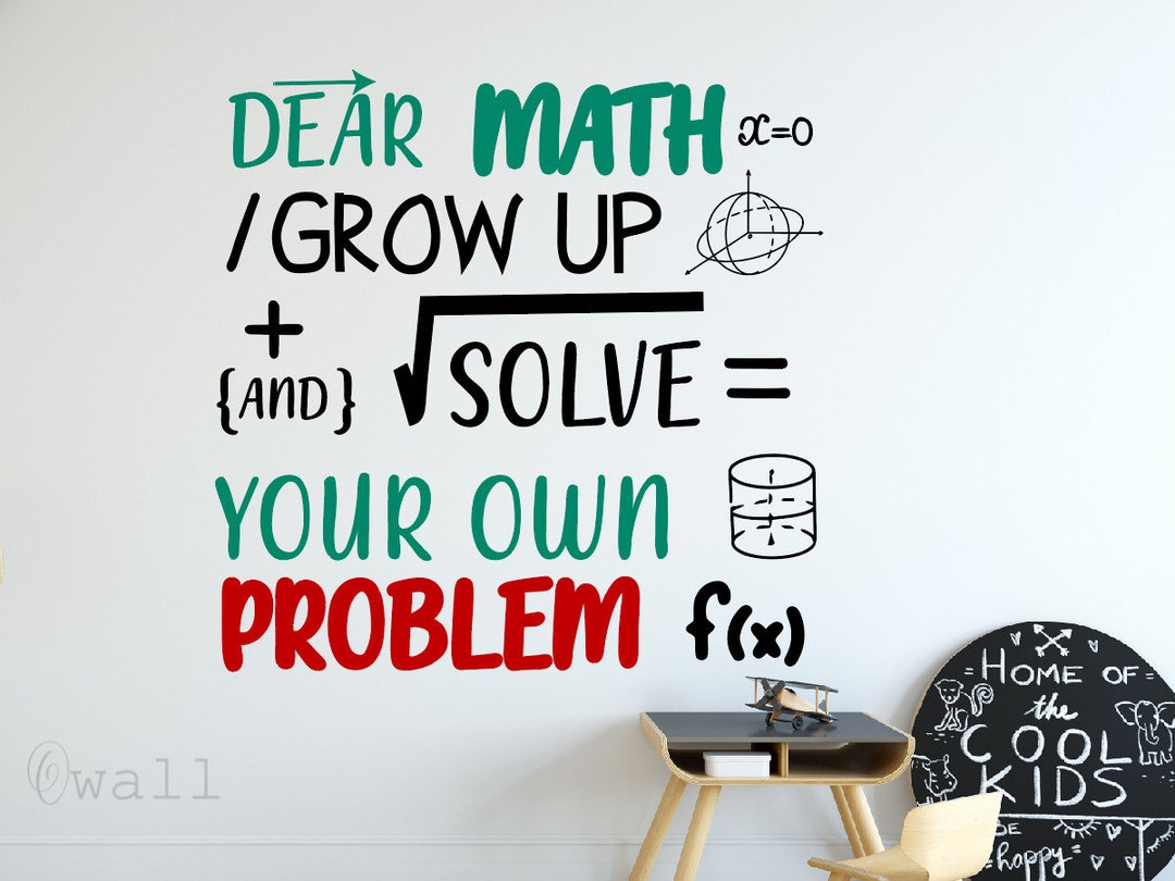 Math Quotes Wall Decal: Classroom Science Art - Etsy