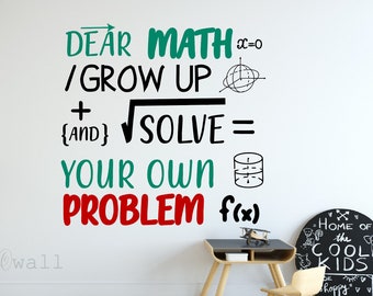 Do the Math Wall Decal Vinyl Sticker Multiply Love Add Hope - Etsy