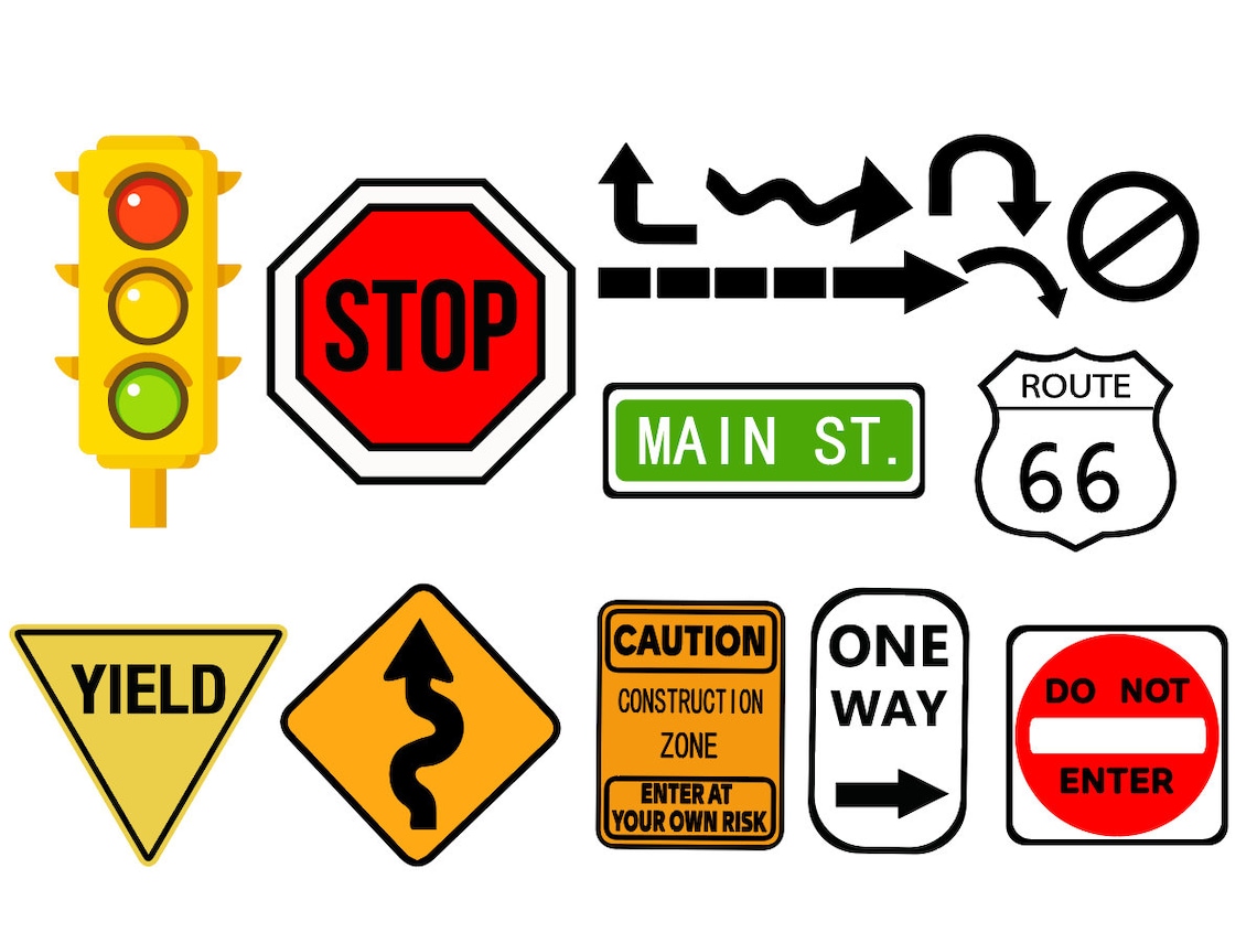 Road Sign Wall Decals: Traffic Signs, Boys Room Decor - Etsy