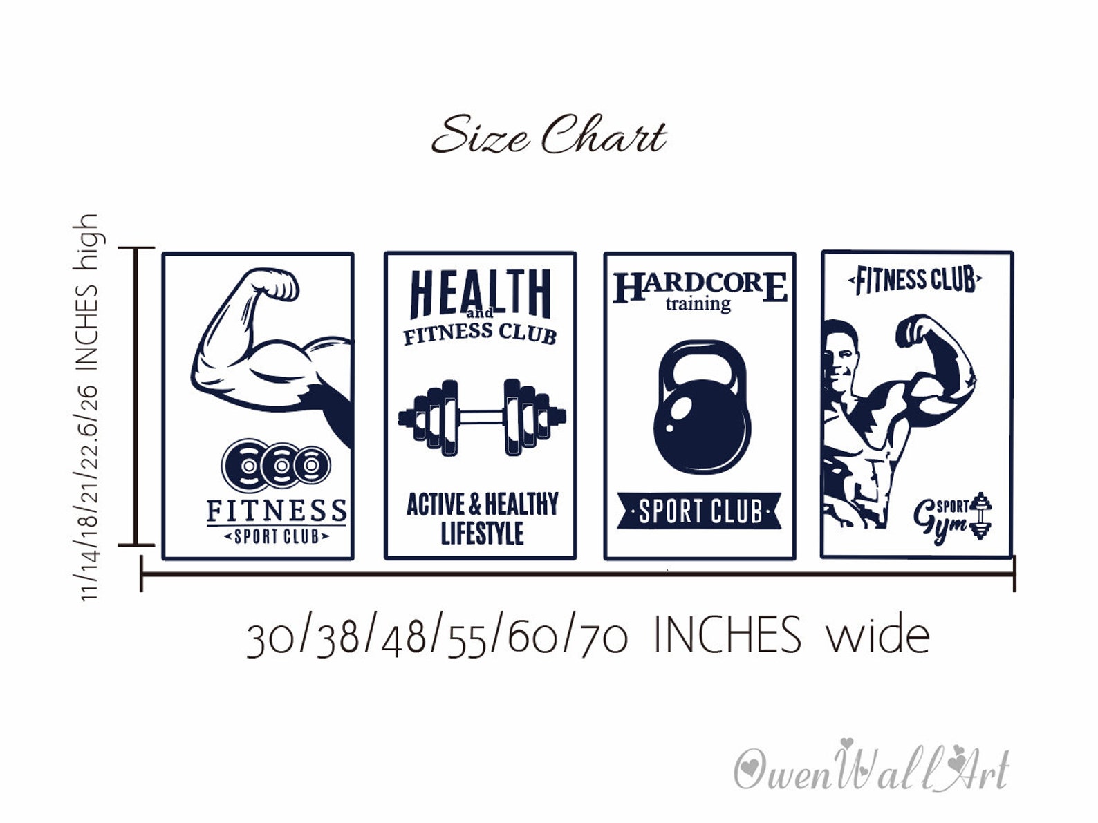 Installing Fitness Gym Wall Stickers Inspiration Quotes for - Etsy