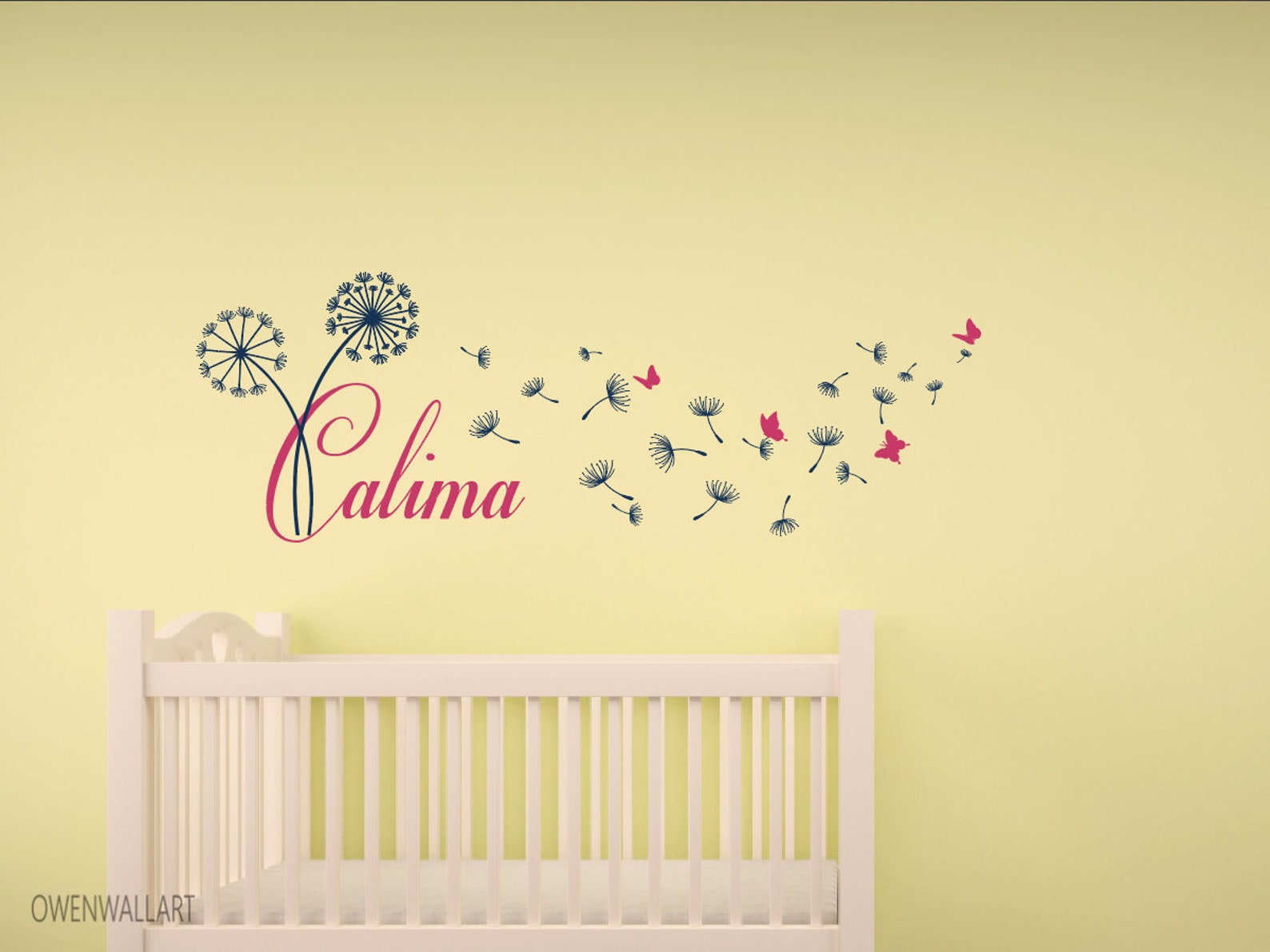 Custom Name Dandelion Wall Decal - Nursery Decor - Etsy
