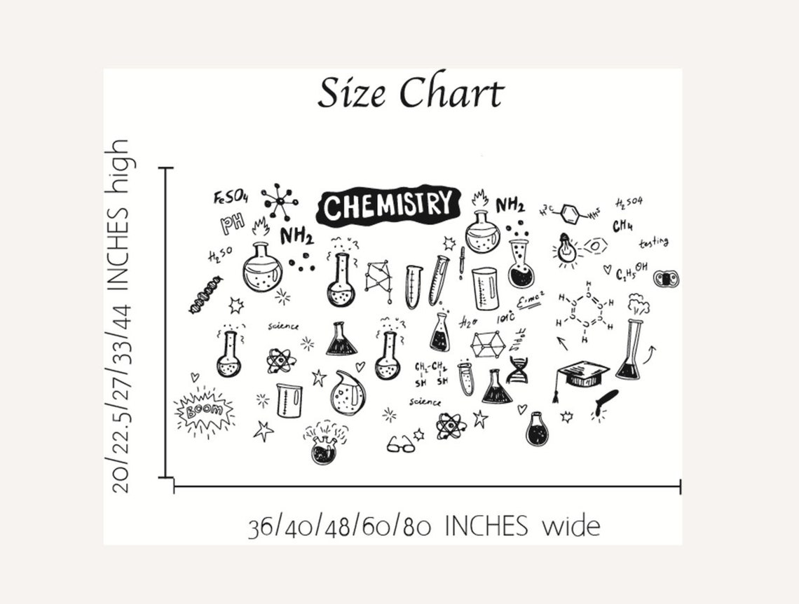 Graffiti Doodle Science Chemistry Wall Stickers Wall Art for - Etsy