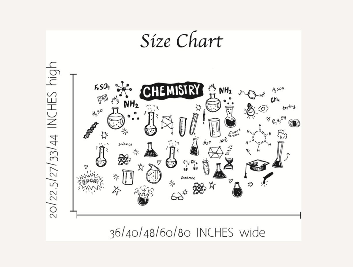 Graffiti Doodle Science Chemistry Wall Stickers Wall Art for - Etsy