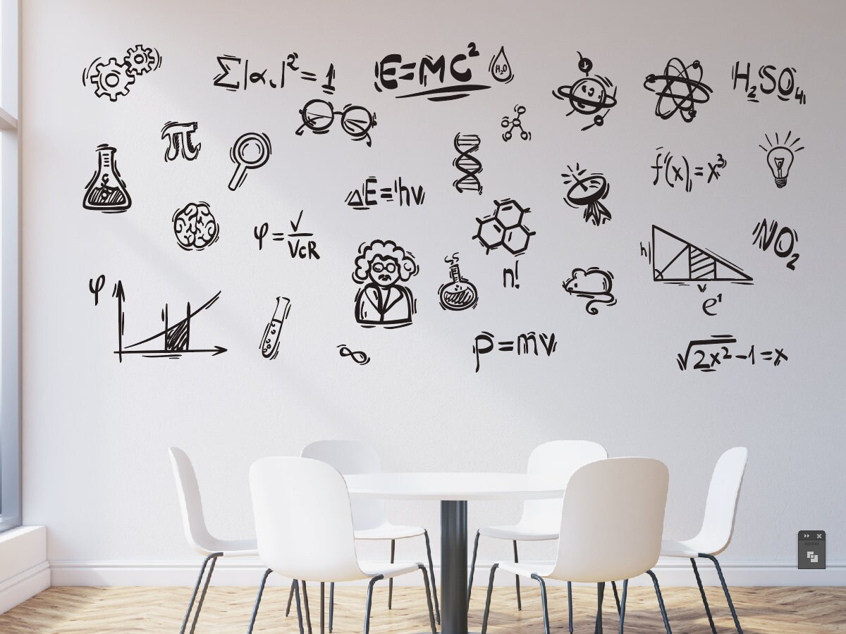 Science Wall Art Vinyl Decal Educational Wall Sticker for | Etsy