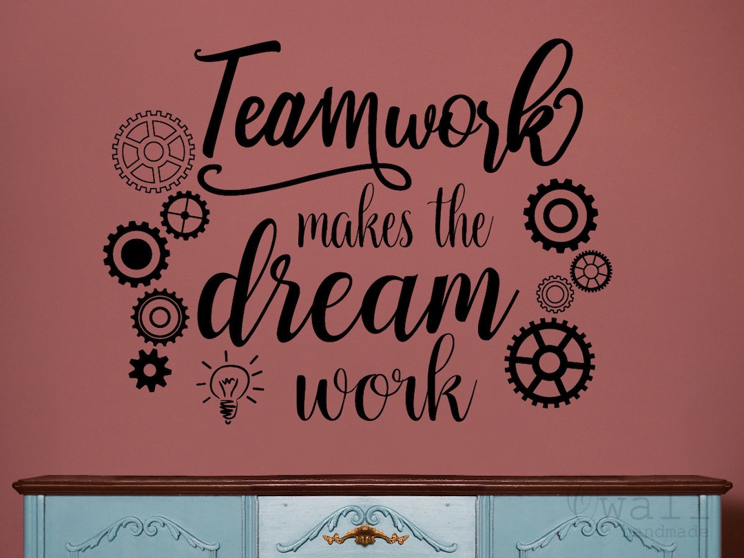 Teamwork Office Wall Decal Meeting Room Cut-out Handmade - Etsy