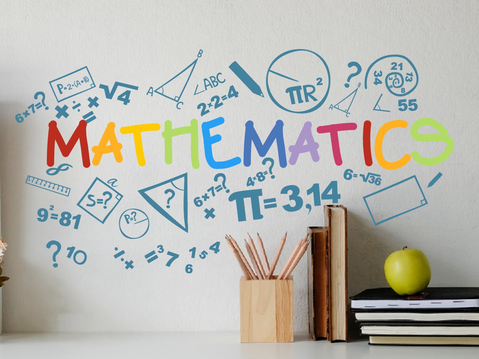 Math Wall Decal: Mathematics Vinyl Art for Classroom Decor - Etsy