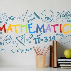Math Wall Decal: Mathematics Vinyl Art for Classroom Decor - Etsy