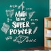 Math is My Super Power Wall Decal: Classroom Science Decor - Etsy
