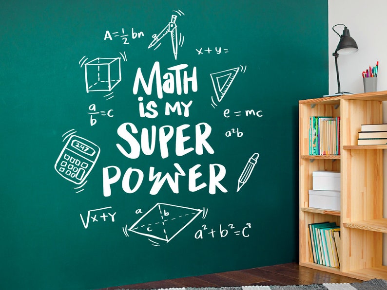 Math is My Super Power Wall Decal: Classroom Science Decor - Etsy