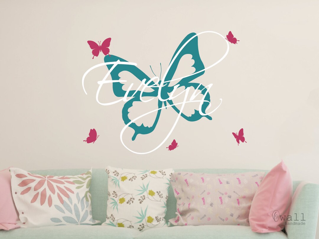 Butterfly Name Wall Decals Butterfly Decals for Wall Butterfly Name ...