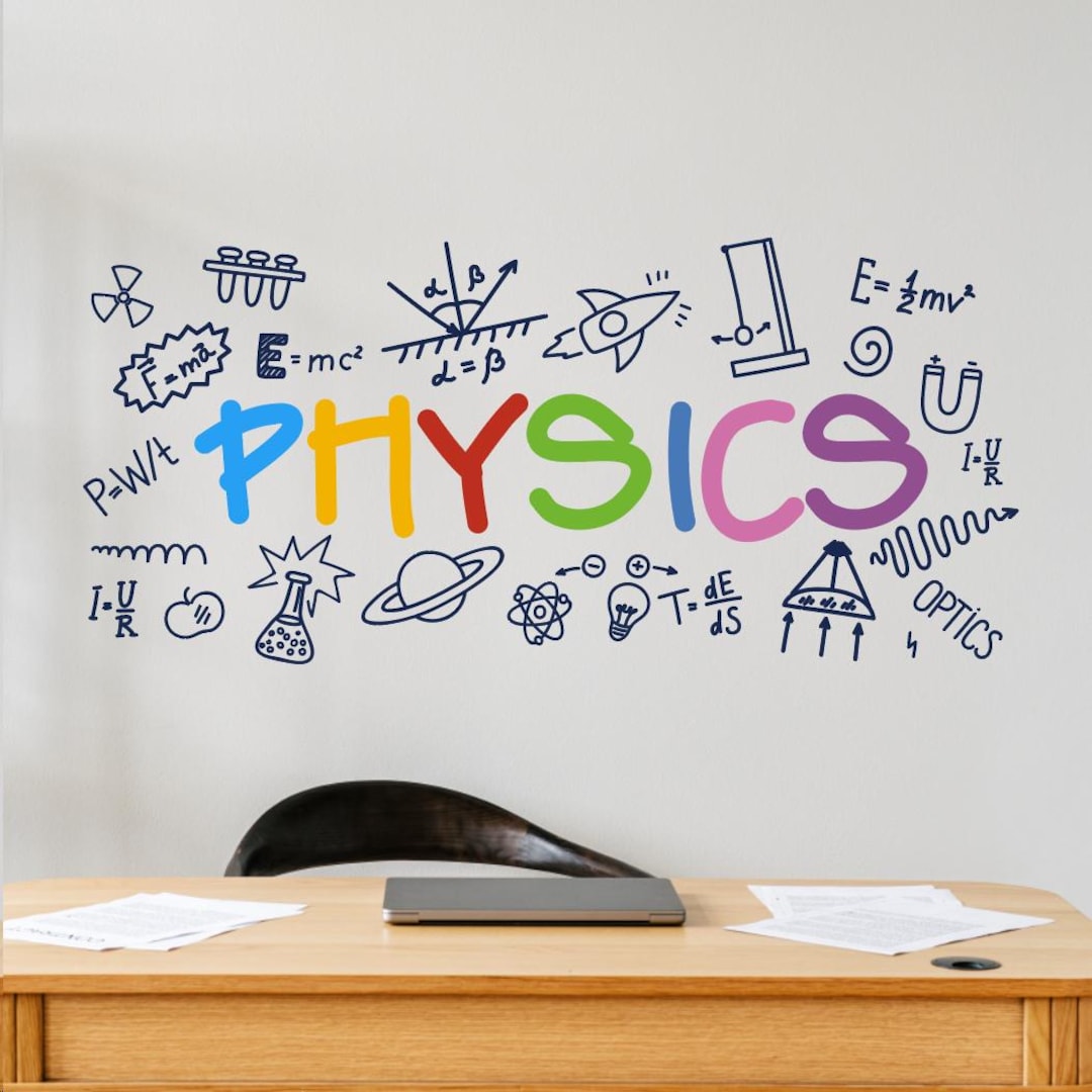 Physics Wall Decal – Physics Vinyl Art for Classroom Decor – Custom ...
