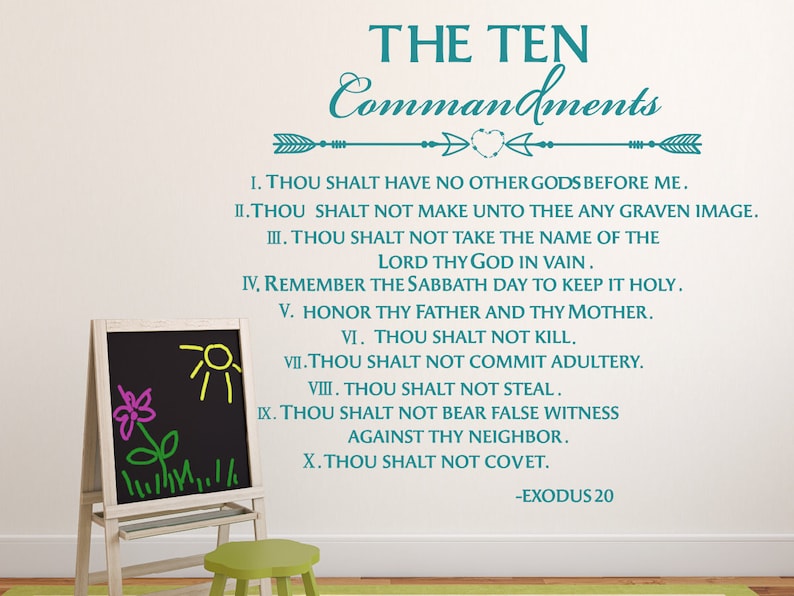 The Ten Commandmentslove God More Than Anything - Etsy