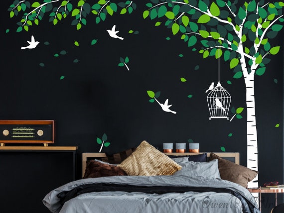 Spring Tree Wall Decal Largetree Decal Tree Wall Art Tree | Etsy