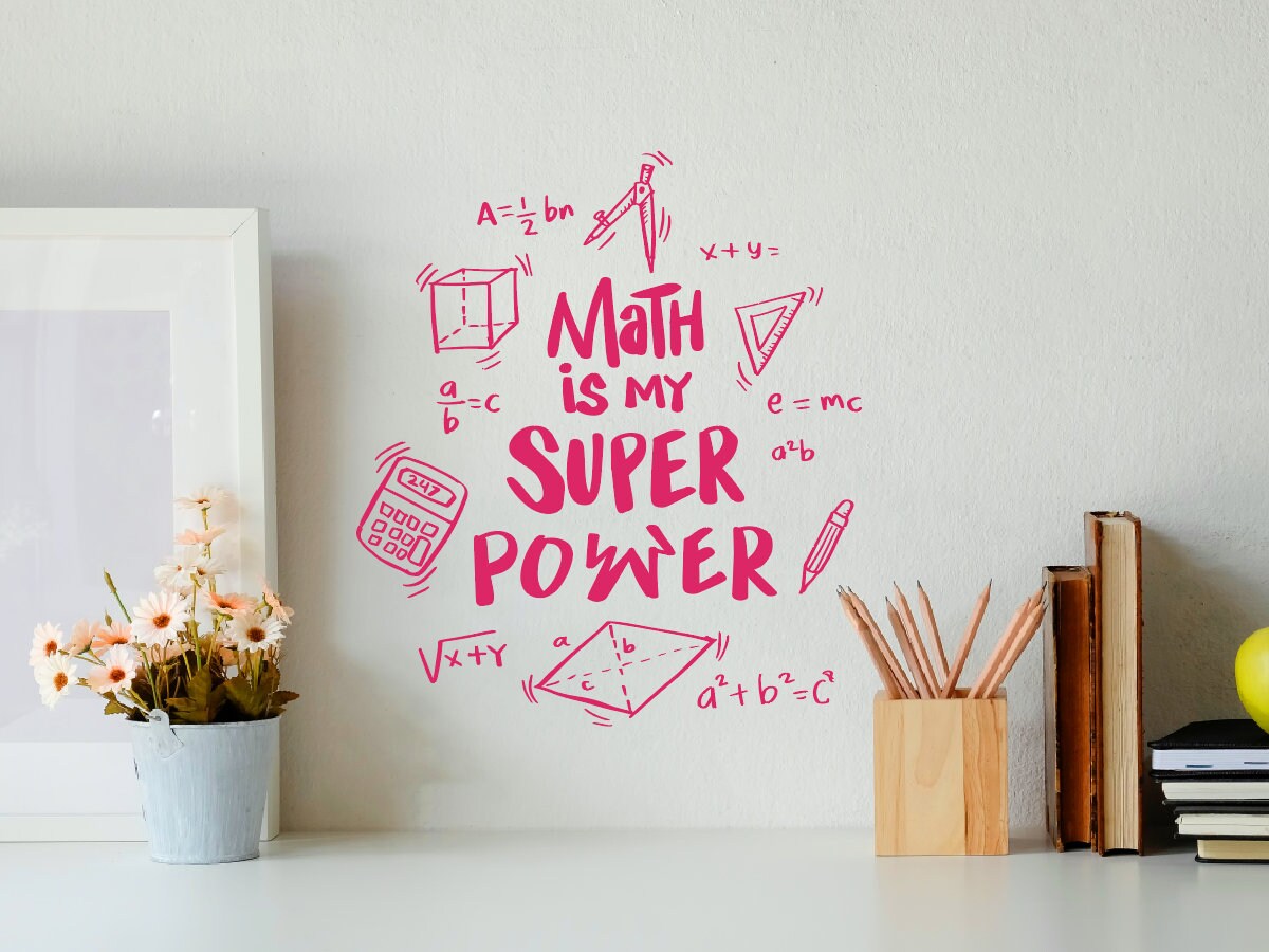 Math is My Super Power Wall Decal: Classroom Science Decor - Etsy