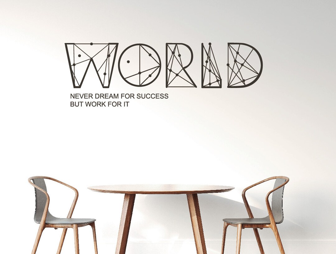 World Office Wall Art Work Wall Decal - Office Wall Vinyl Sticker ...
