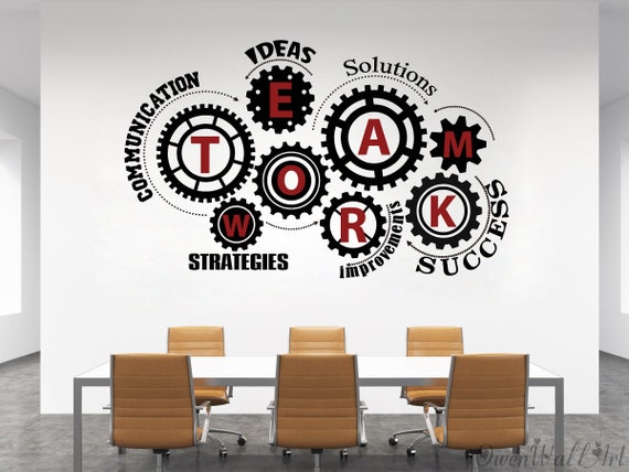 Teamwork Office Wall Decal Meeting Room Wall Vinyl - Etsy