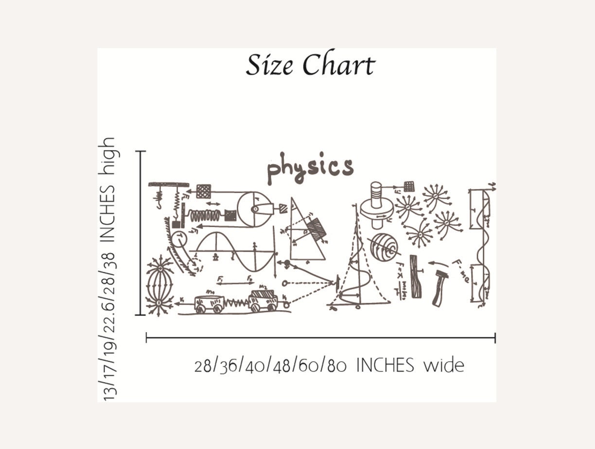 Graffiti Doodle Science Physic Wall Stickers Wall Art for - Etsy
