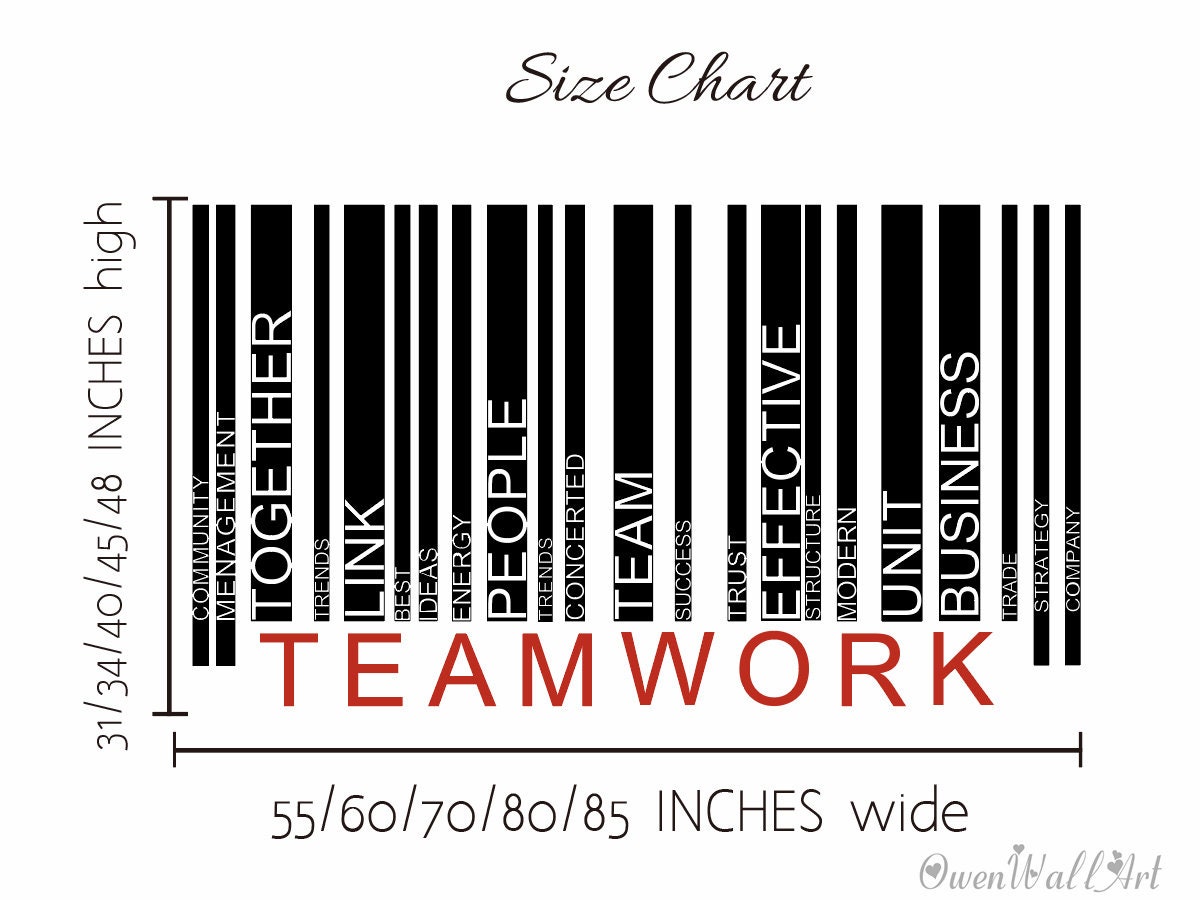 Teamwork Office Wall Decal: Meeting Room Vinyl Sticker - Etsy
