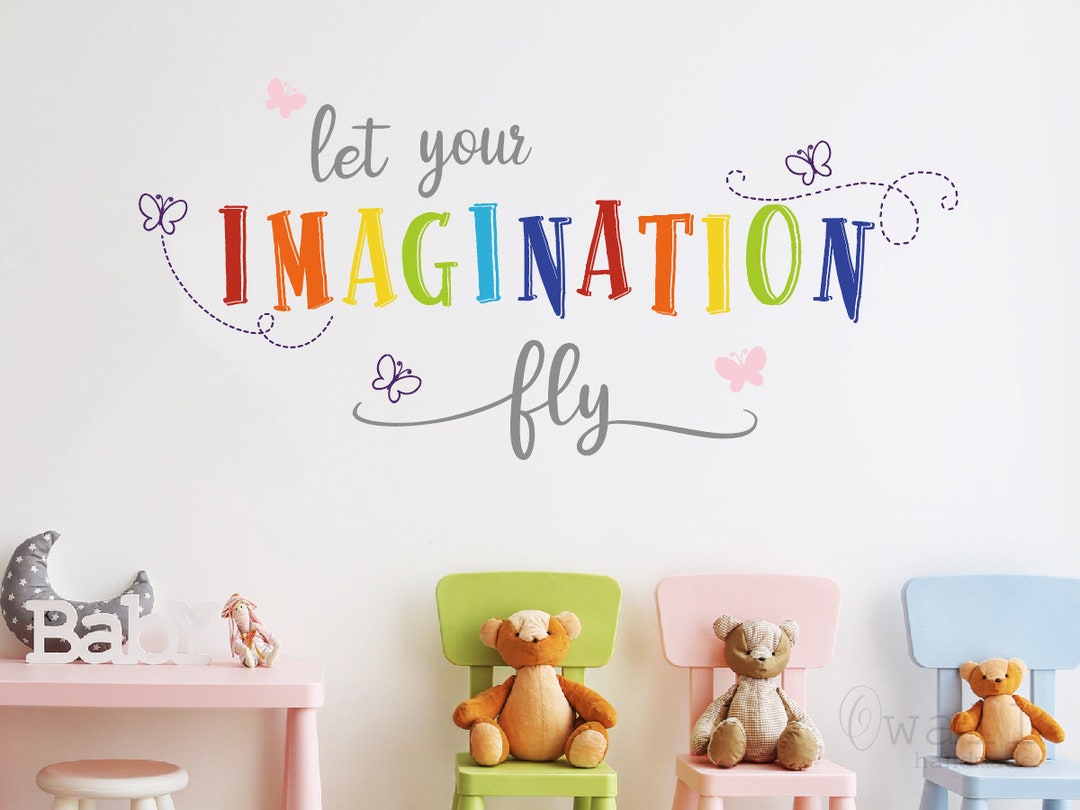 Inspirational Quotes Wall Decal, Nursery Playroom Sticker, Kids Room ...