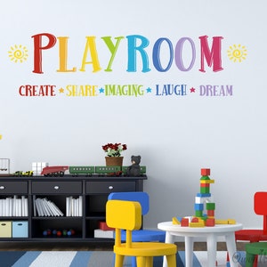 Play Room Inspirational Quotes Wall Decal Nursery Playroom - Etsy
