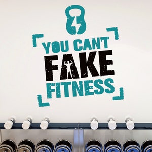 Fitness Vinyl Wall Decal ,gym Wall Stickers Inspiration Quotes for ...