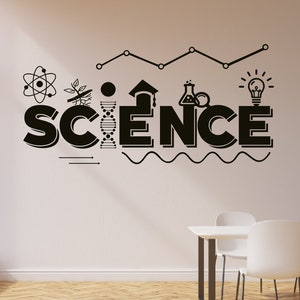 Science Wall Art Vinyl Decal Educational Wall Sticker for School Wall ...