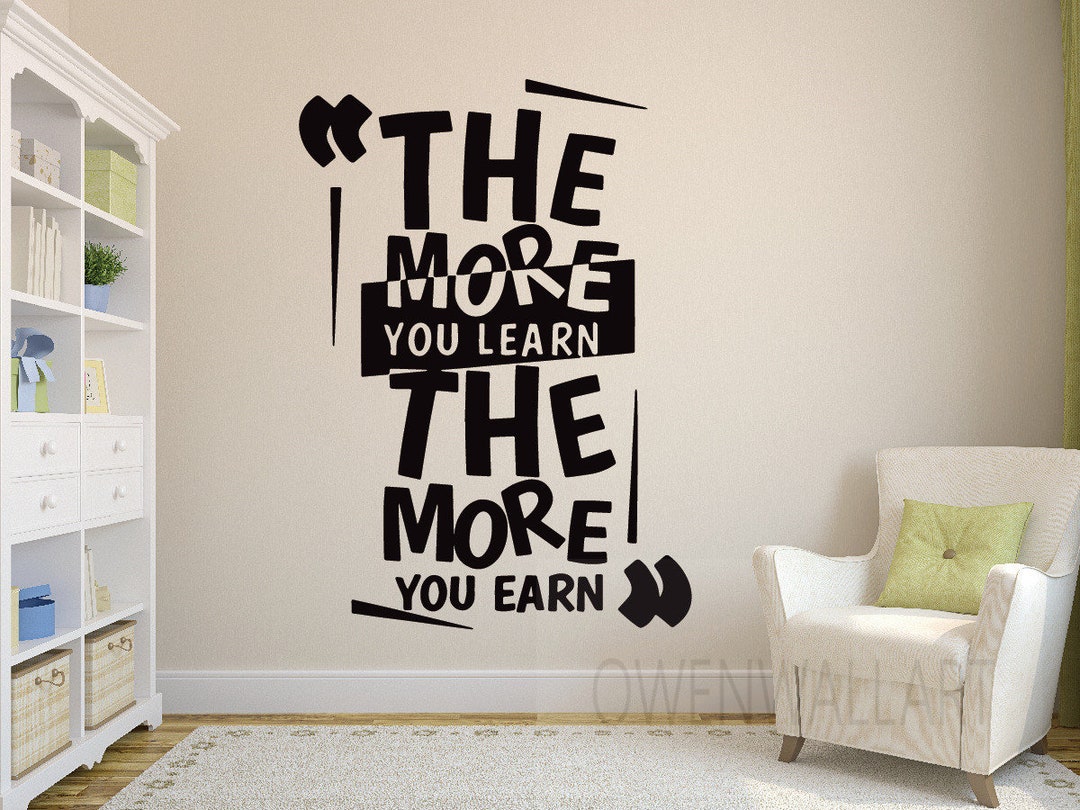 Inspiring Quotes Wall Decal - Motivational Vinyl Sticker-the More You ...