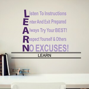 Inspiring Learn Quotes Wall Decal - Studying Quotes Sticker -office ...