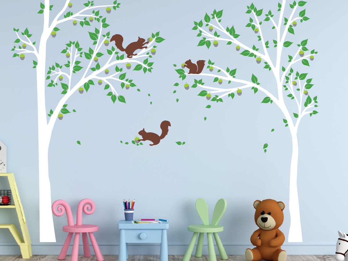 Nursery Tree Wall Decal Kids Room Wall Decal Tree Wall | Etsy