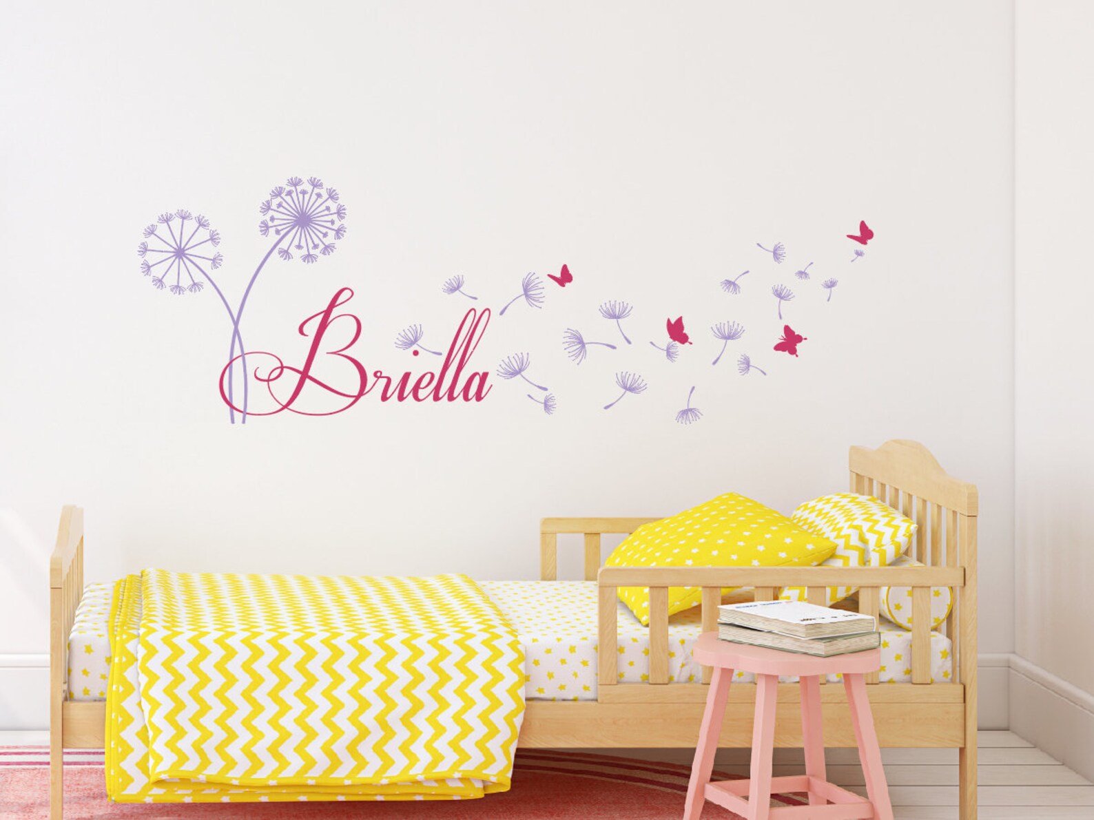 Custom Name Dandelion Wall Decal - Nursery Decor - Etsy