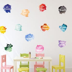 Watercolor Growth Mindset Wall Decals: Inspirational Playroom Decor - Etsy