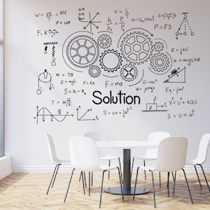 Graffiti Doodle Science Physics Wall Stickers Wall Art for School Wall ...