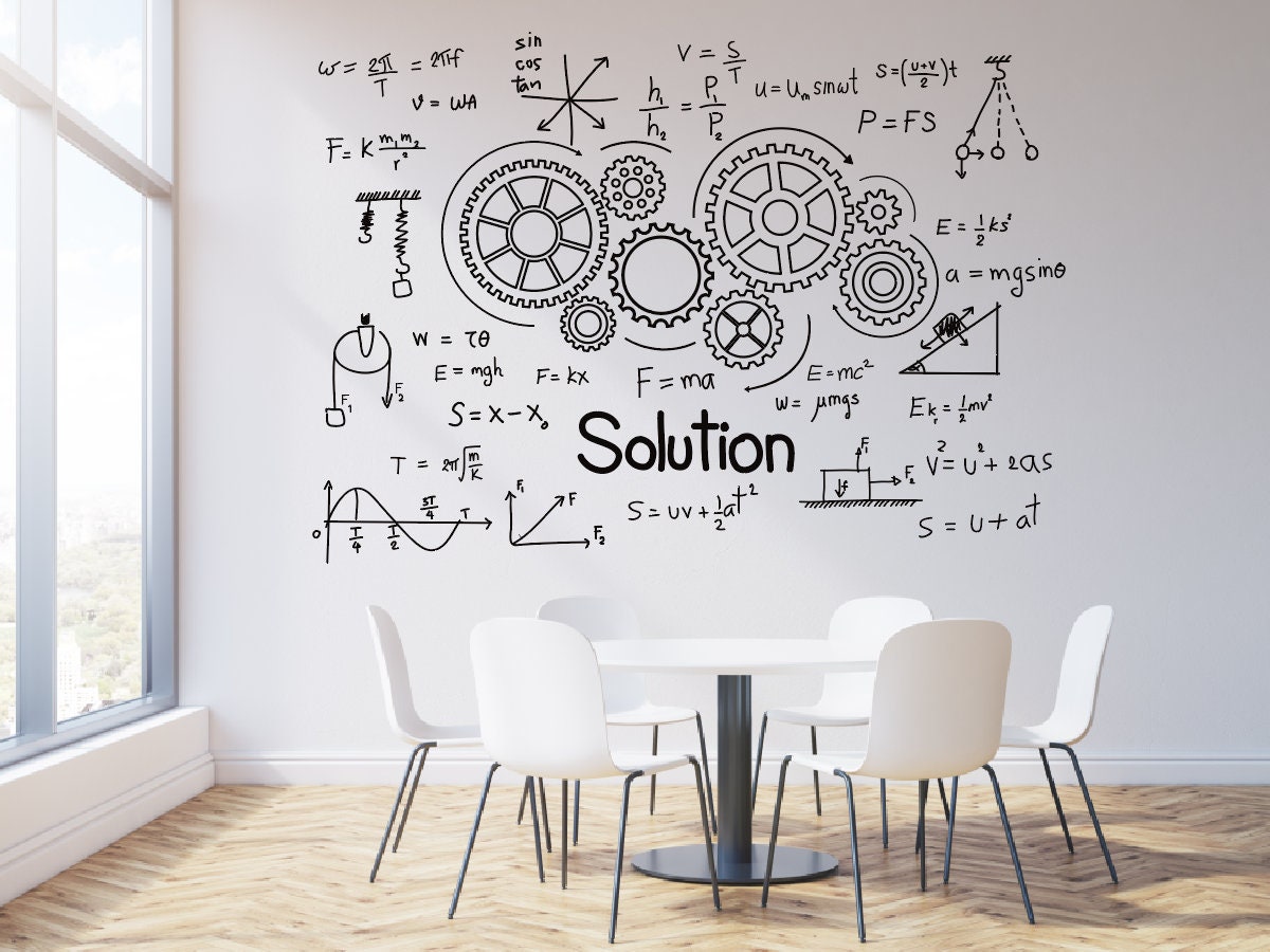 Graffiti Doodle Science Physics Wall Stickers Wall Art for | Etsy