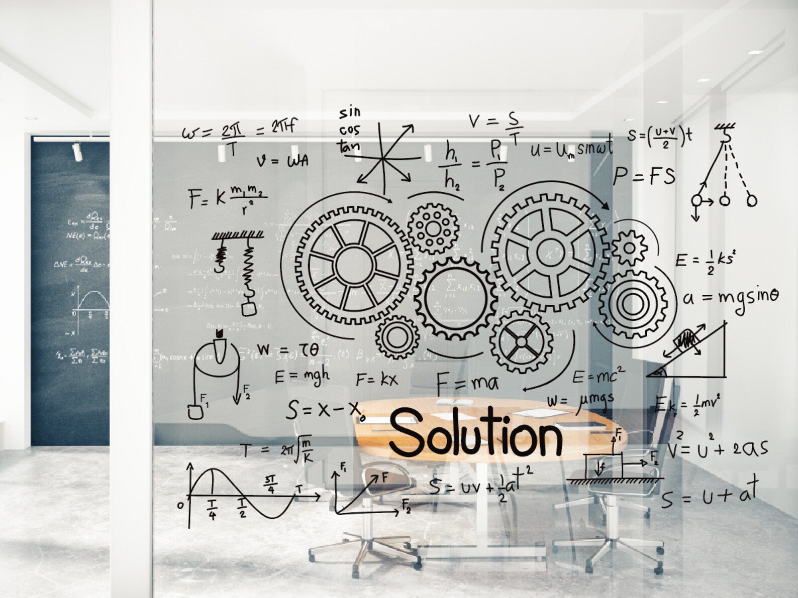 Graffiti Doodle Science Physics Wall Stickers Wall Art for | Etsy