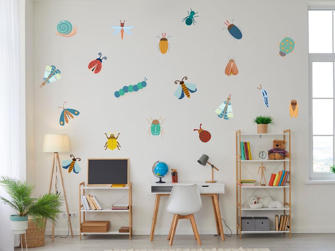 Bug Wall Stickers: Whimsical Insect Decals, Kids Nursery Decor - Etsy