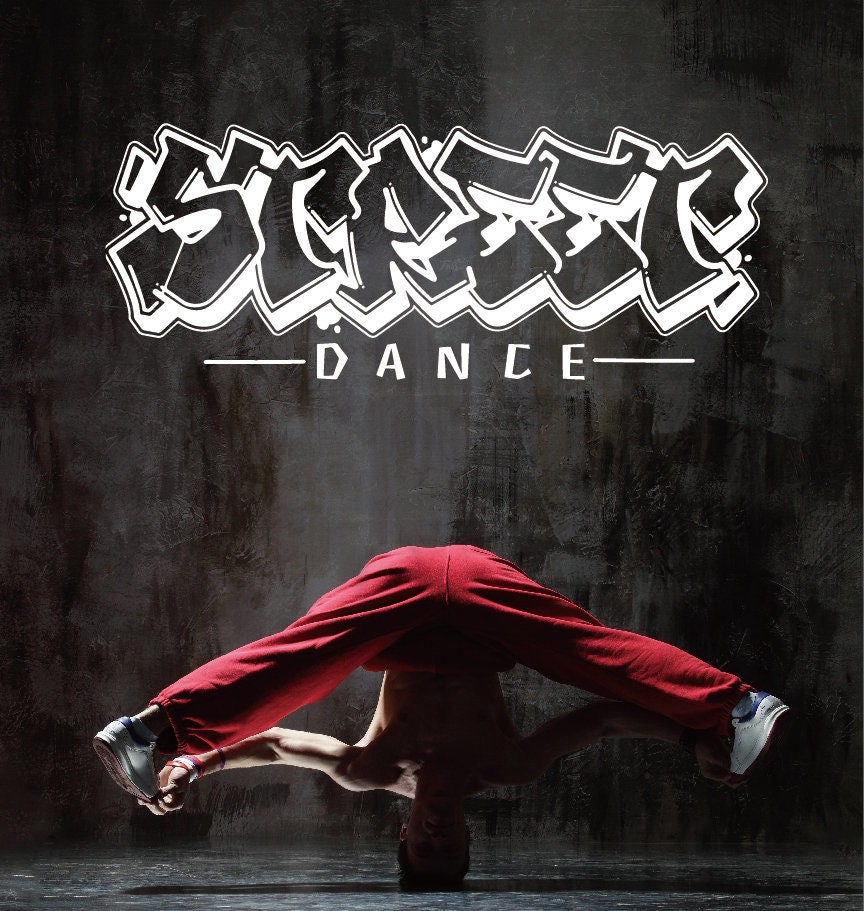 Calcomanía de baile, street dance sticker, Dancing Stuido Wall Decor ...