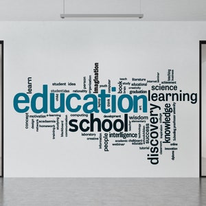Graffiti Doodle Education Wall Sticker, Learing Wall Art for School ...