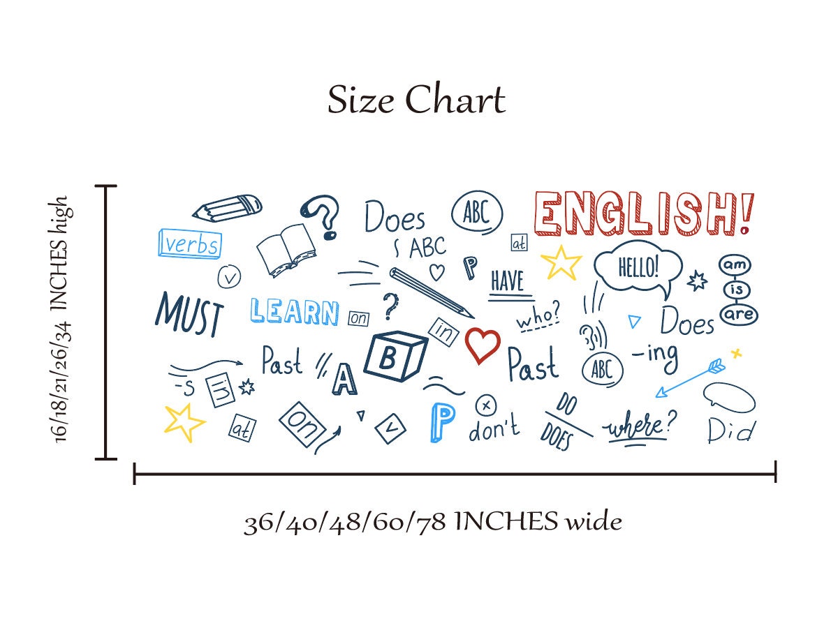 Graffiti Doodle English Language Arts Wall Stickerlanguage - Etsy