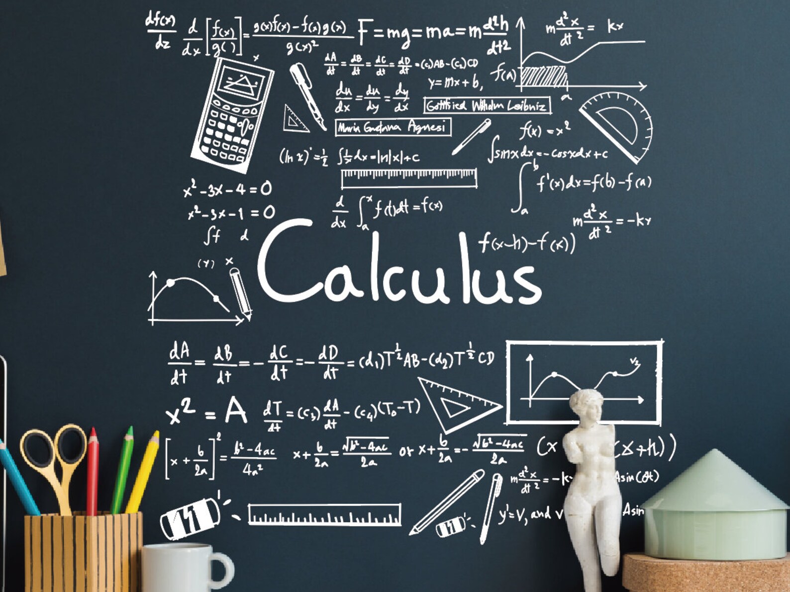 Calculus Graffiti Doodle Decal Math Wall Stickers for School - Etsy