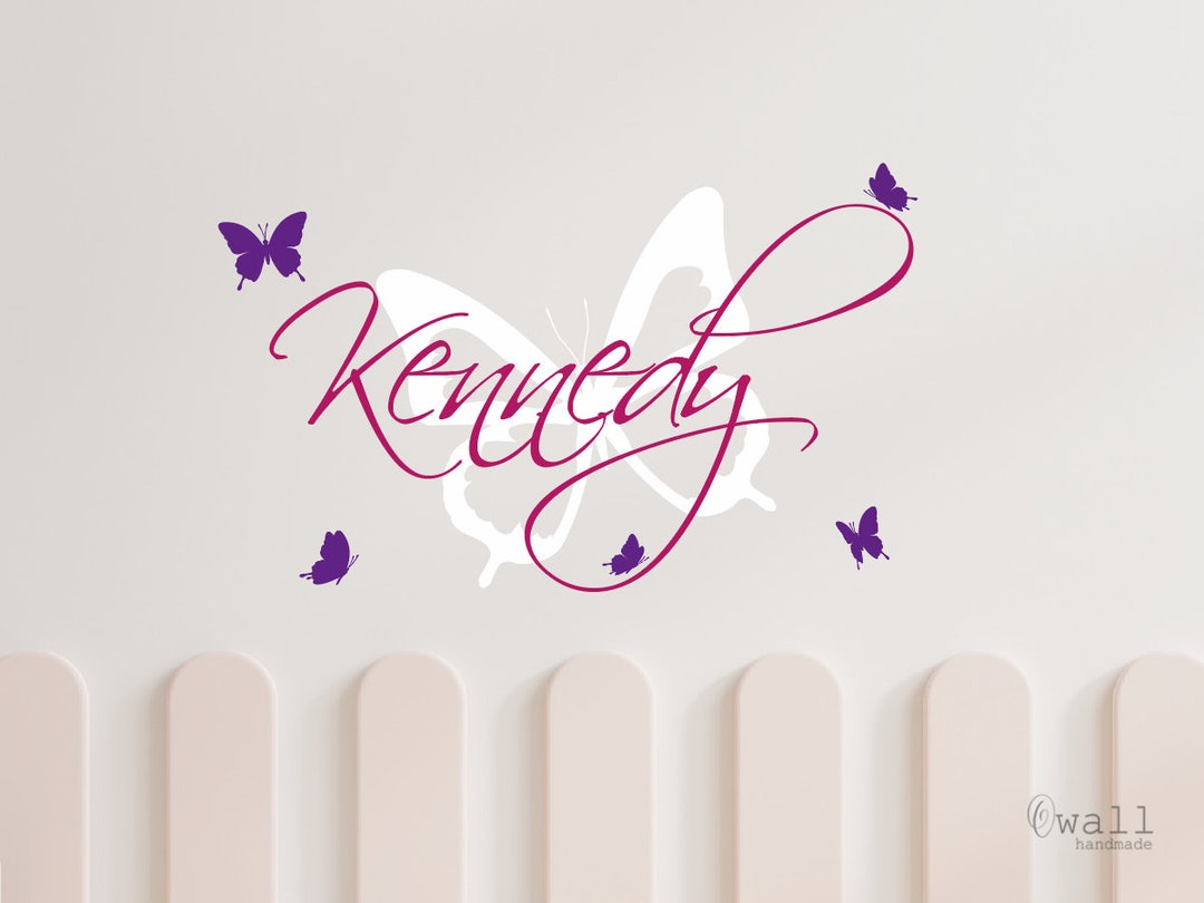 Butterfly Name Wall Decals Butterfly Decals for Wall - Etsy
