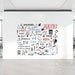 Graffiti Doodle Math Wall Sticker, Science Wall Art for School ...