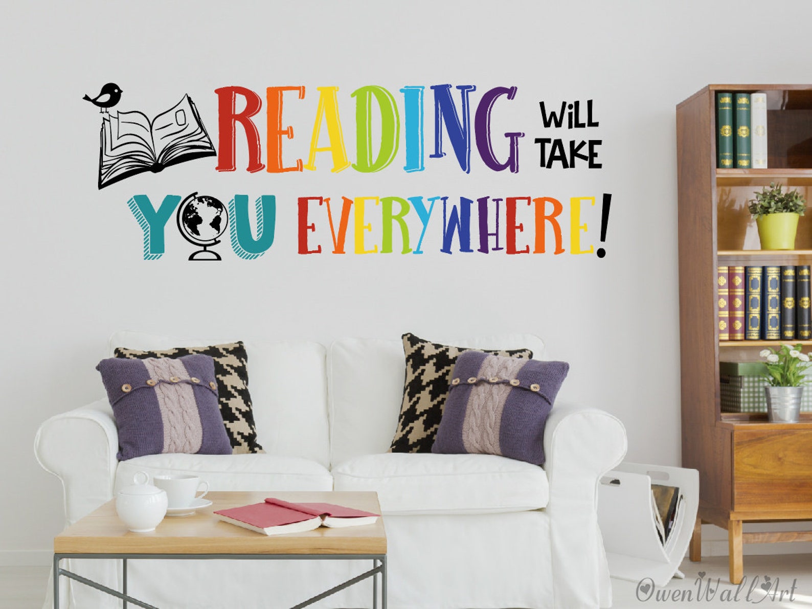 Reading Will Take You Everywhere Wall Decal: Inspirational Quote ...