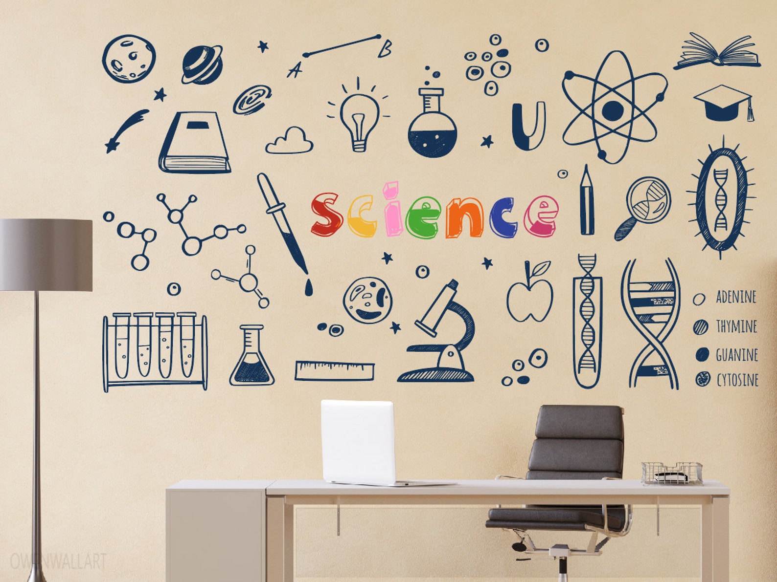 Science Wall Sticker Science Wall Art for School classroom - Etsy