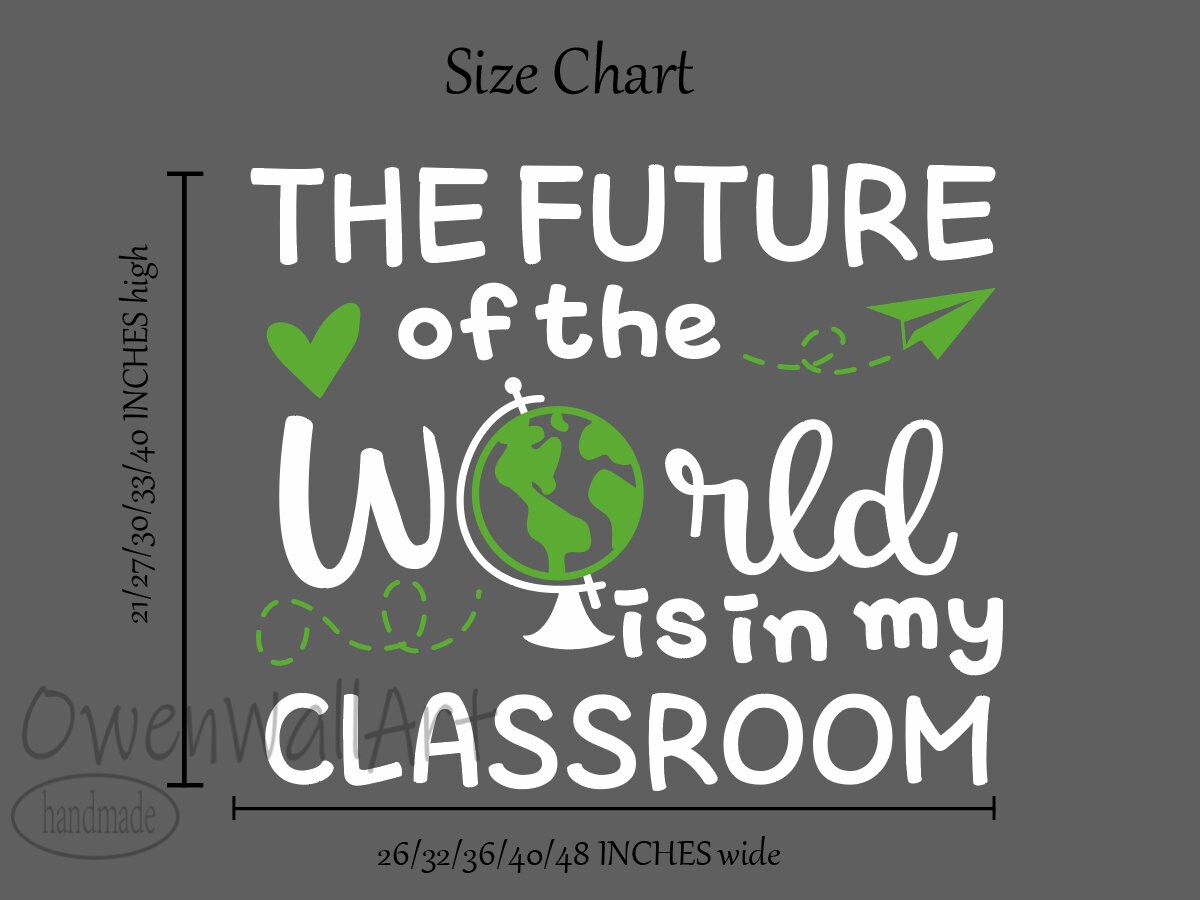Inspirational Classroom Quote Wall Decal: the Future of the World - Etsy