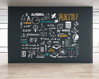 Graffiti Doodle Education Wall Sticker, Learing Wall Art for School ...