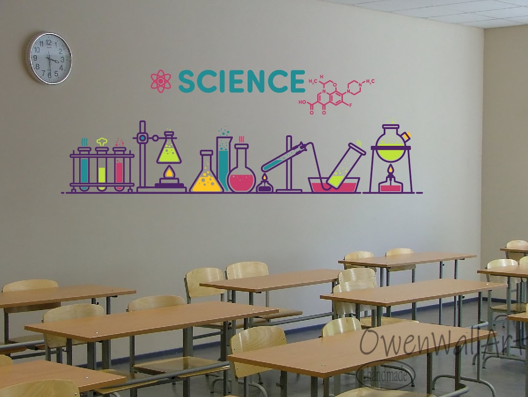 Colorful Science Vinyl Wall Decal: Classroom Decor - Etsy
