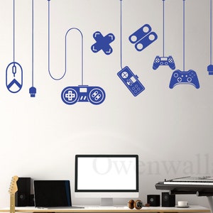 Gaming Wall Sticker , Gamer Wall Decor , Gamer Vinyl Wall Decal ...
