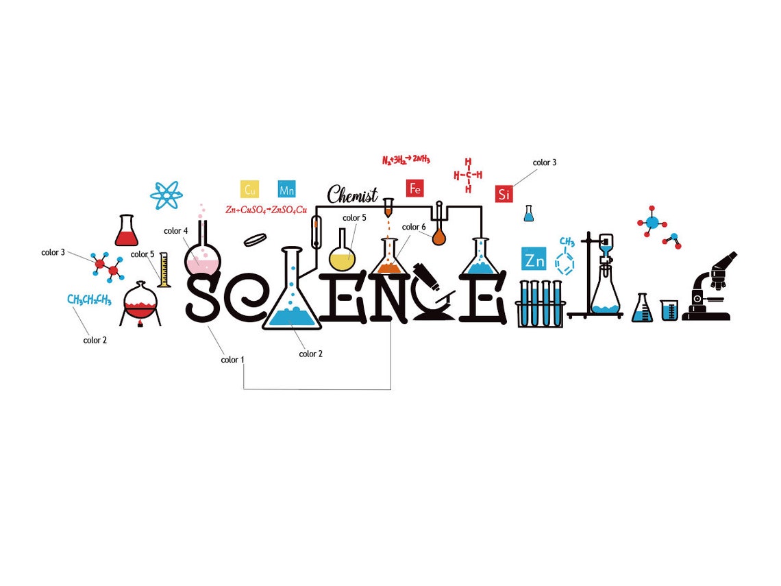 Science Vinyl Wall Decal: Colorful Classroom Decor - Etsy